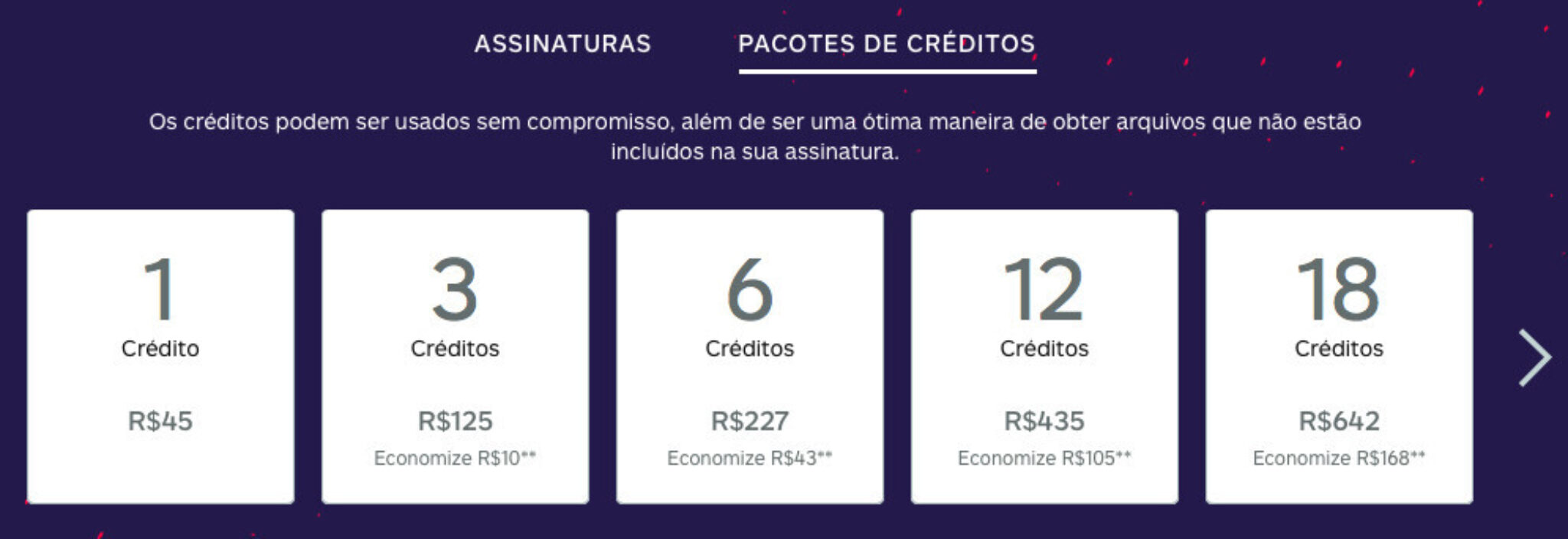 25% de desconto nos pacotes de créditos iStock!